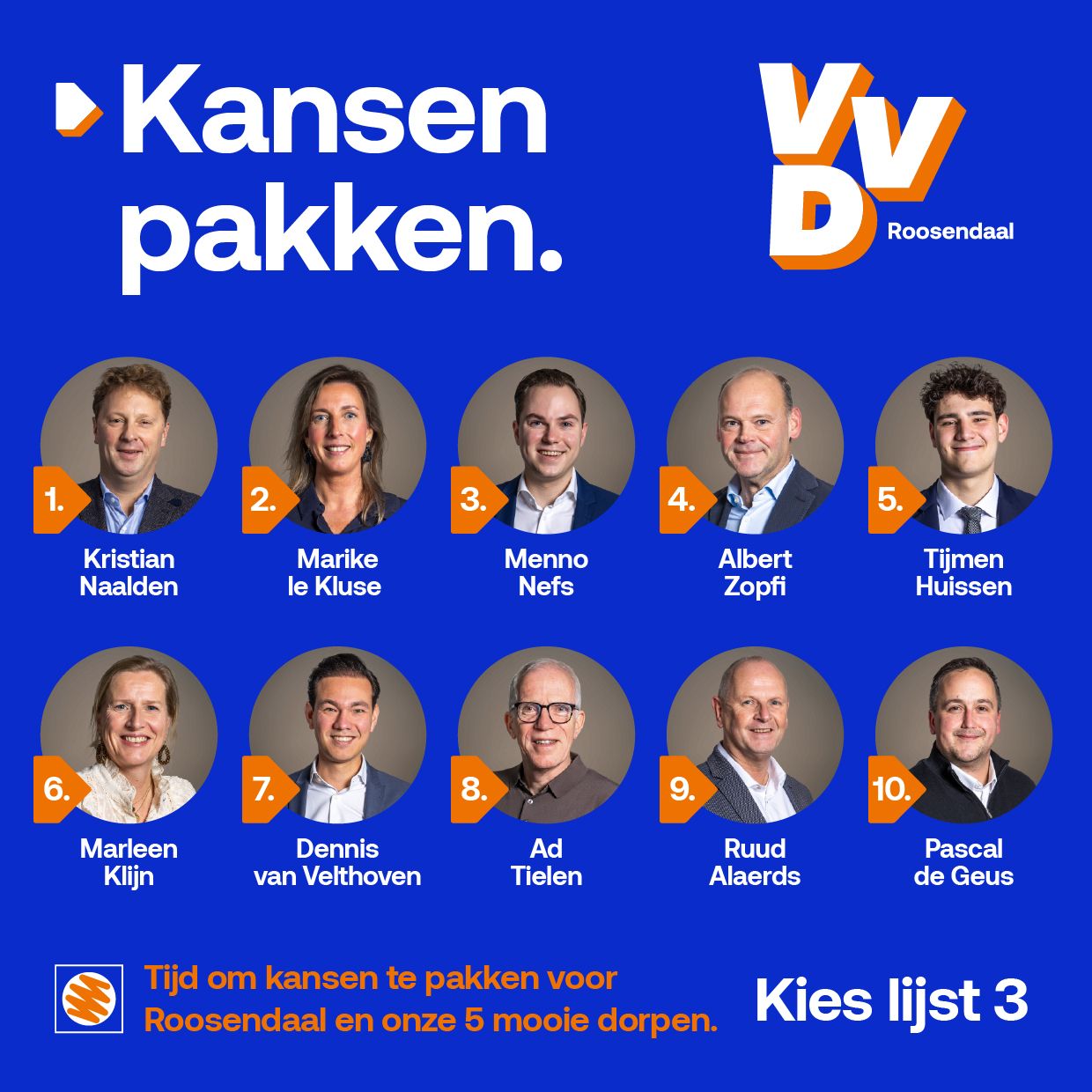 VVD Roosendaal presenteert kandidatenlijst | VVD Roosendaal